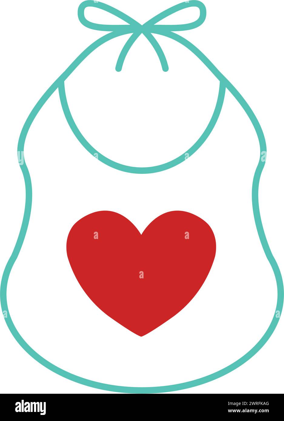 Baby bib glyph icon, child and clothes, wear sign, vector graphics ...