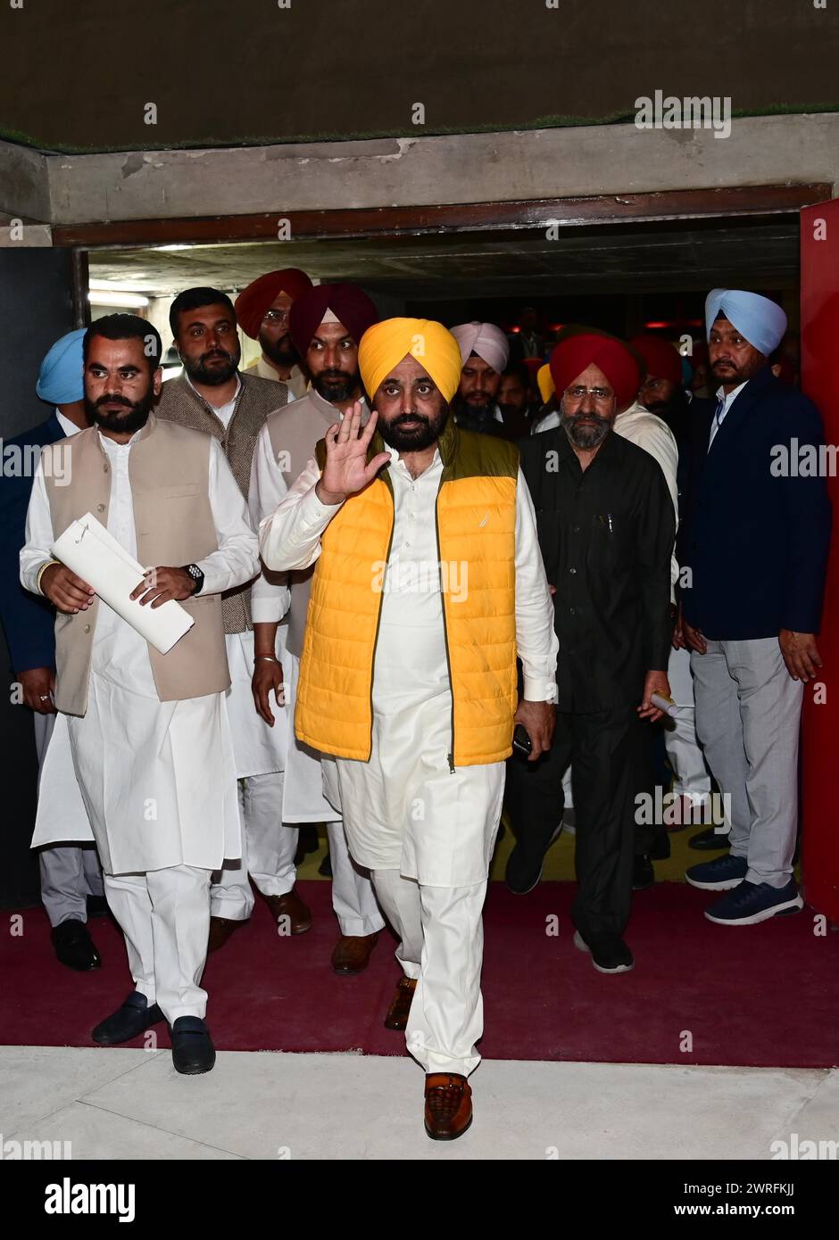 Chandigarh, India. 12th Mar, 2024. CHANDIGARH, INDIA - MARCH 12: Chief Minister Punjab Bhagwant ...