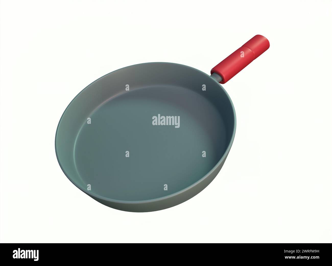 frying pan on a white background 3d rendering Stock Photo - Alamy