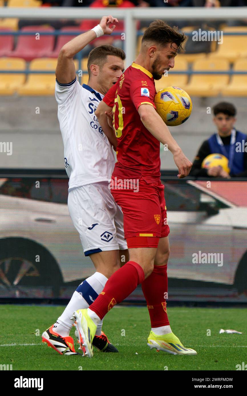 Lecce, Italy. 10th Mar, 2024. Remi Oudin of US Lecce during US Lecce vs ...