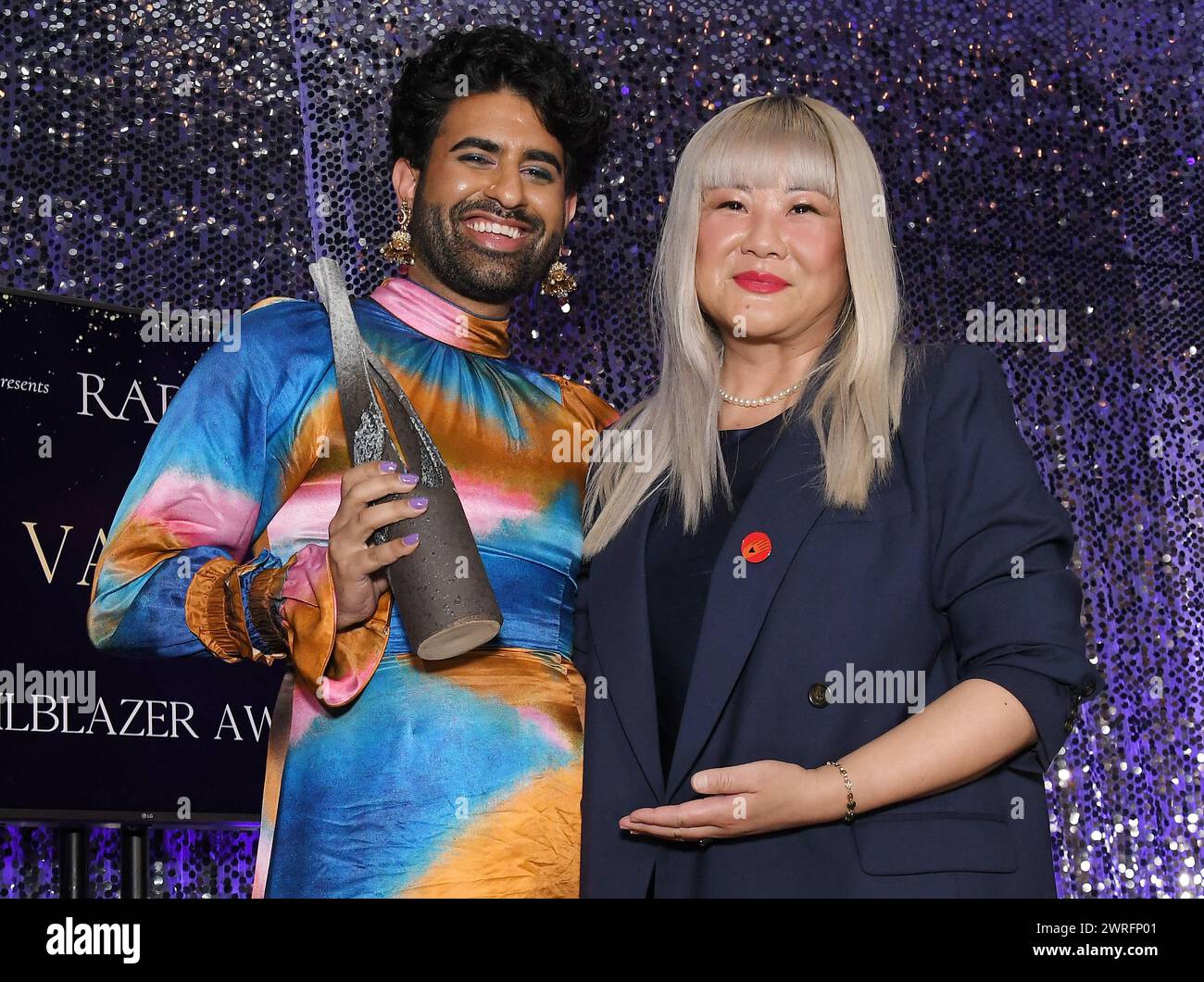 Los Angeles, USA. 11th Mar, 2024. (L-R) TRAILBLAZER Honoree Alok Vaid ...