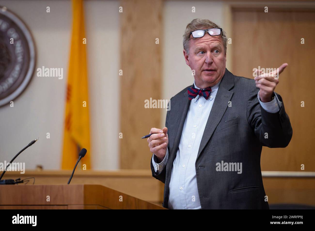 Defense attorney Thomas Clark points to Muhammad Syed during opening ...