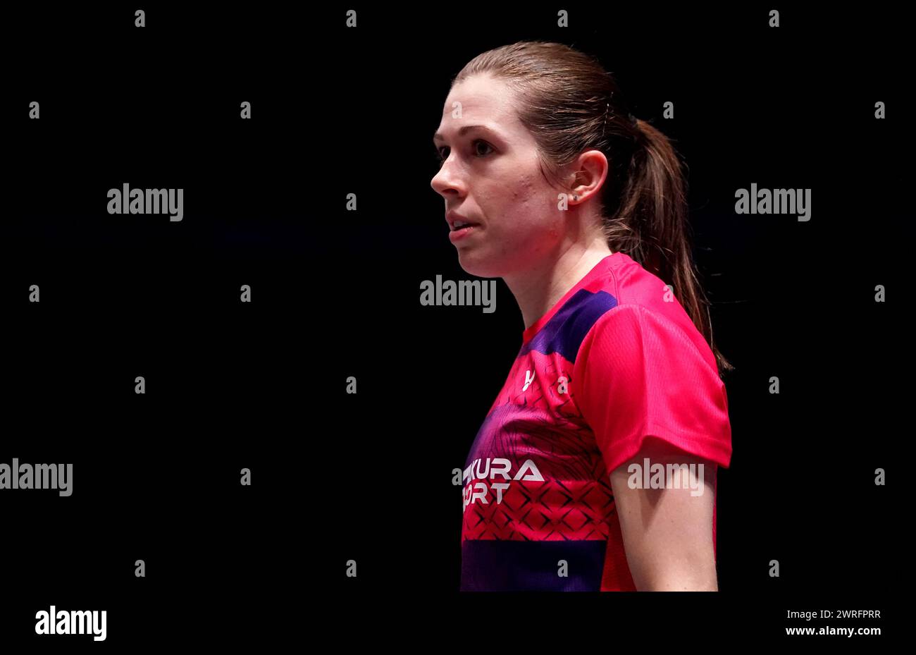 England's Jenny Mairs during their Mixed Doubles match with team mate ...