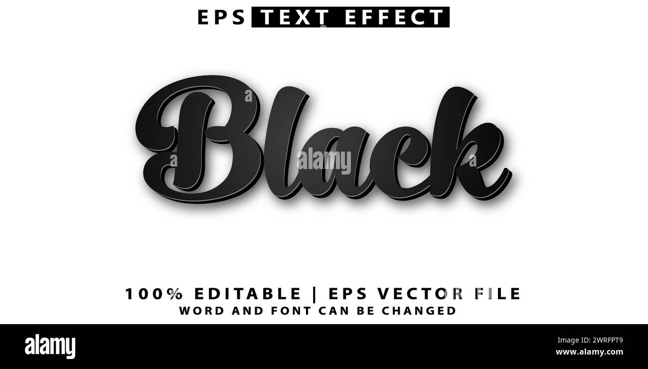 Editable text effect template Cut Out Stock Images & Pictures - Alamy