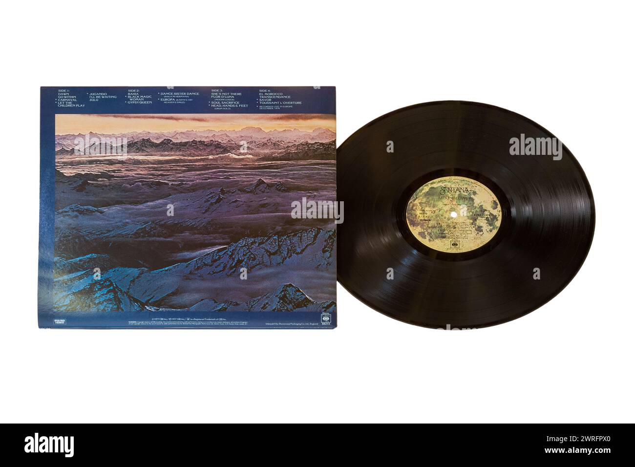 Santana Moonflower vinyl record album LP cover isolated on white ...