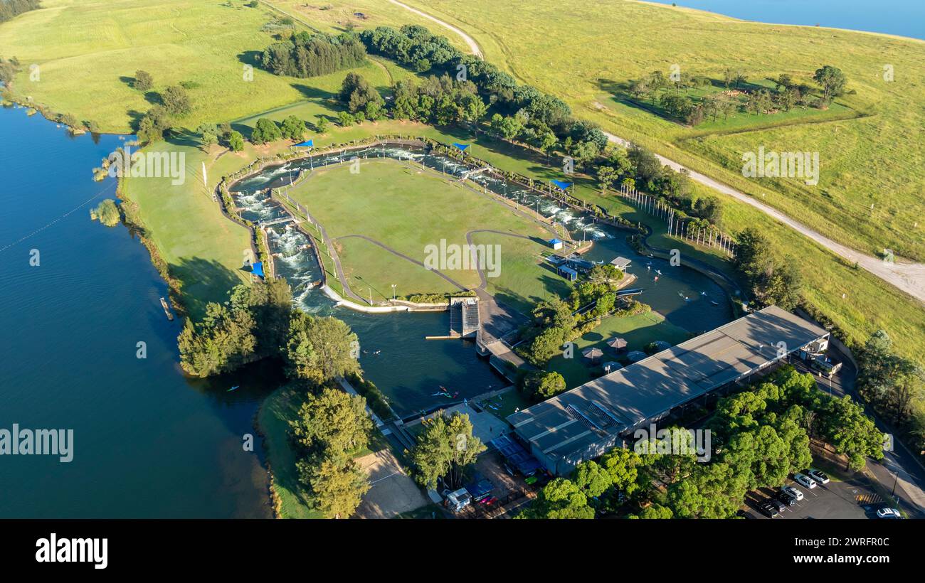 Drone aerial photograph of the scenic and popular sporting and ...