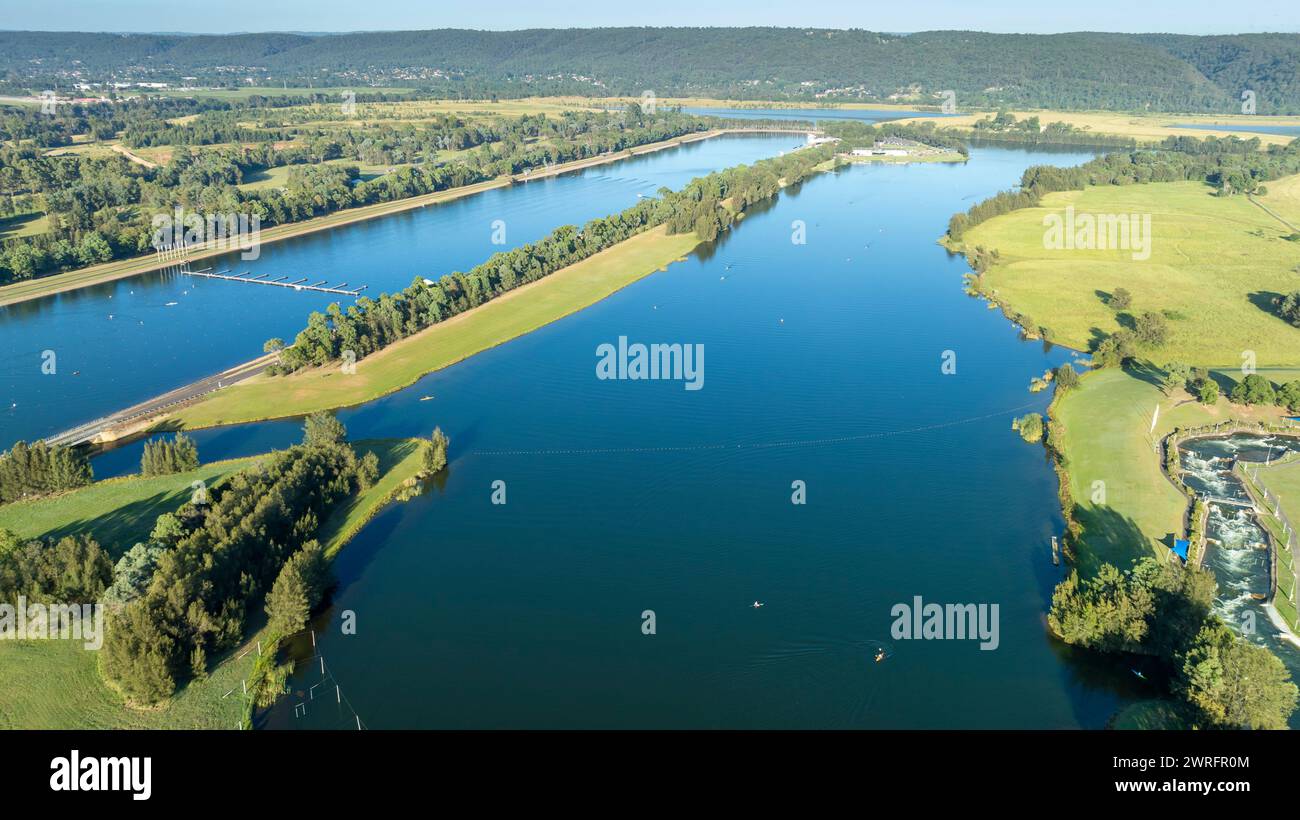 Drone aerial photograph of the scenic and popular sporting and ...