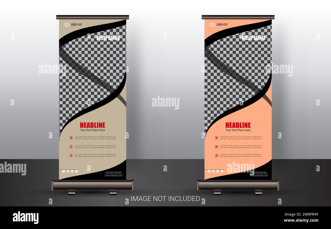 Professional roll up banner, stand billboard, or corporate roll-up ...