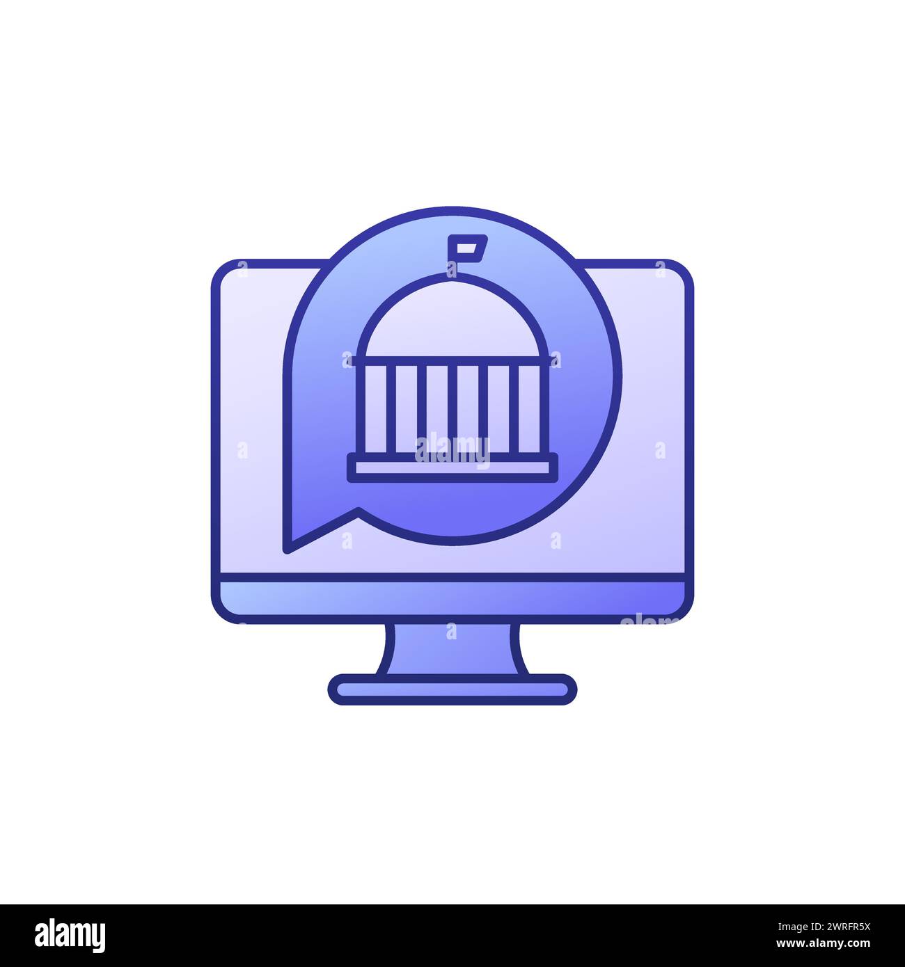 Electronic government, digital transformation icon Stock Vector Image ...