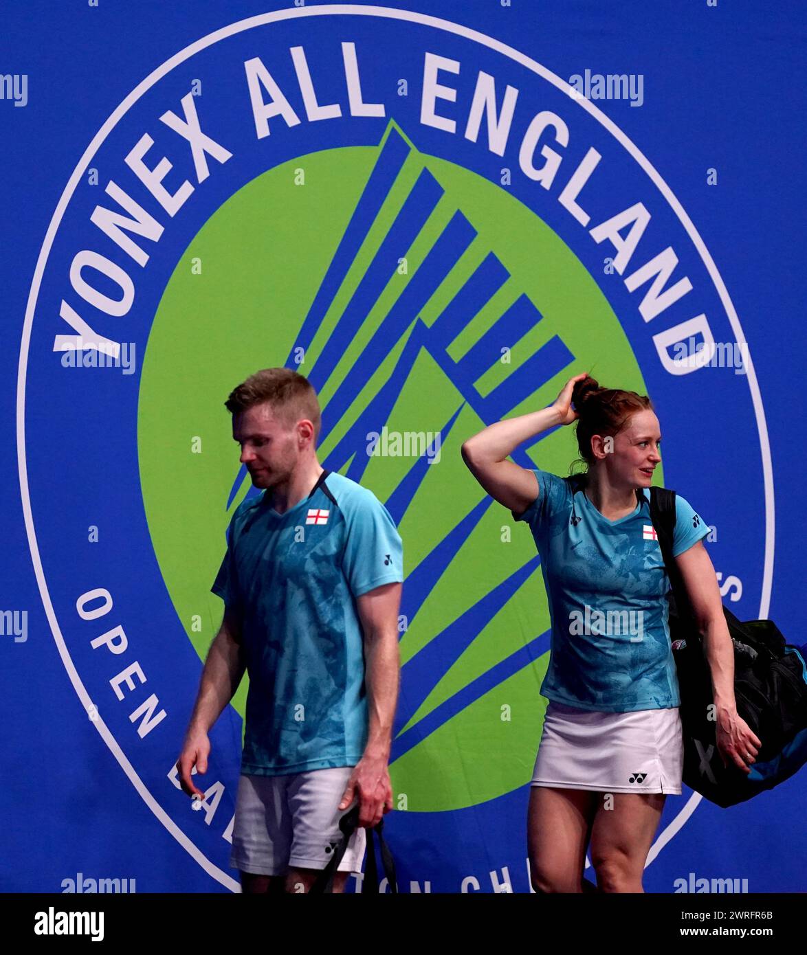 England's Marcus Ellis and Lauren Smith following their Mixed Doubles ...