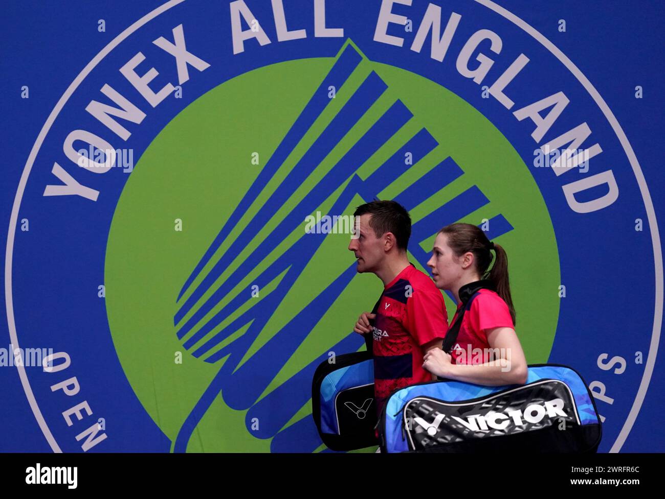 England's Jenny Mairs and Gregory Mairs following their Mixed Doubles ...