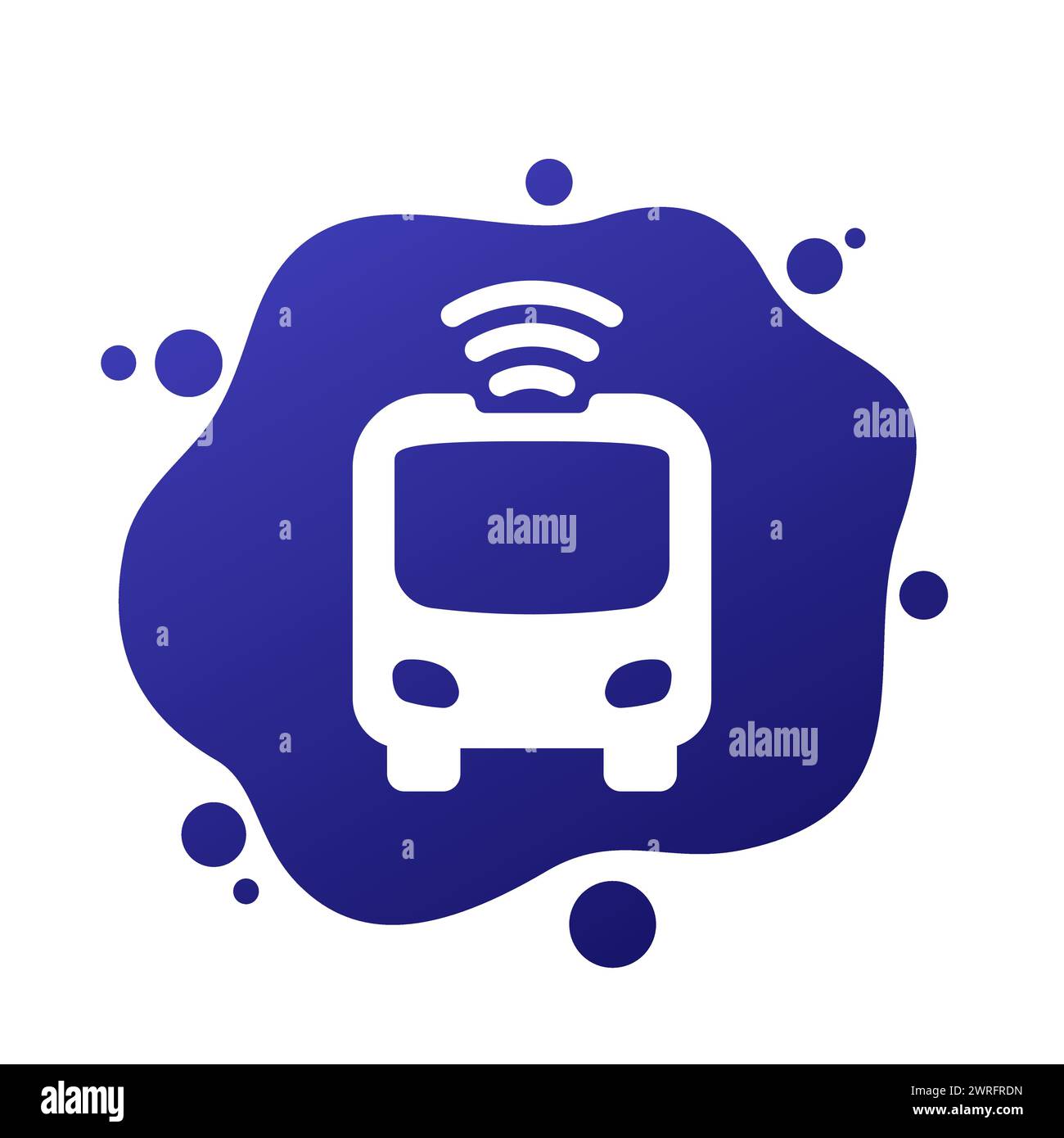 autonomous shuttle bus icon, driverless transport Stock Vector Image ...