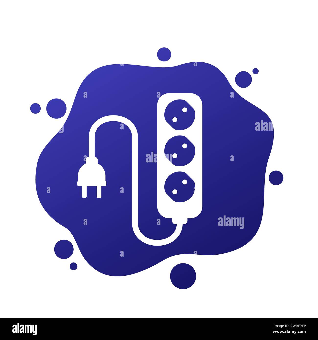 power strip icon, power outlet with cable and plug Stock Vector Image ...