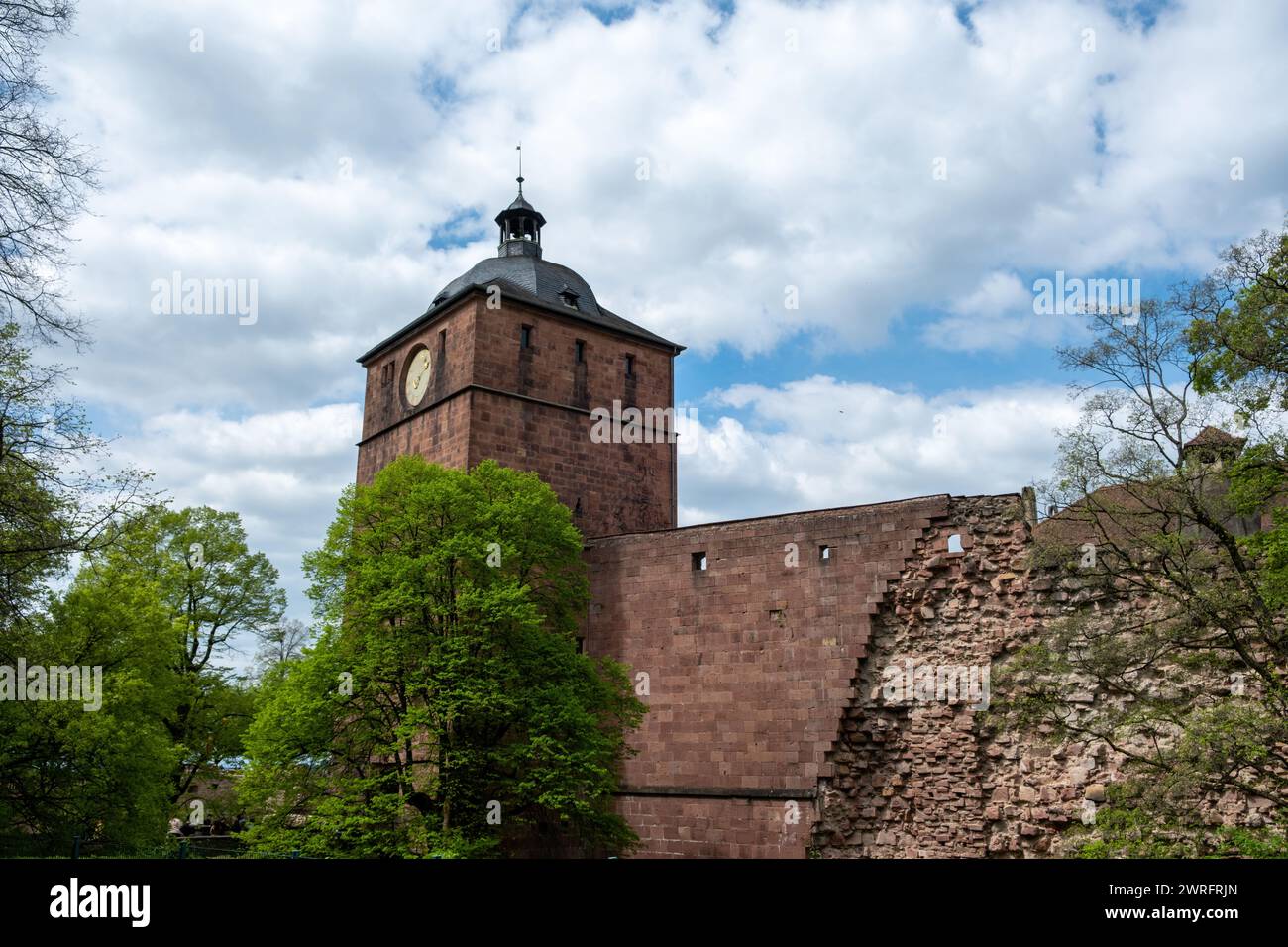 Heidelberg Castle, Heidelberg Schloss Gate or Clock Tower, Germany ...