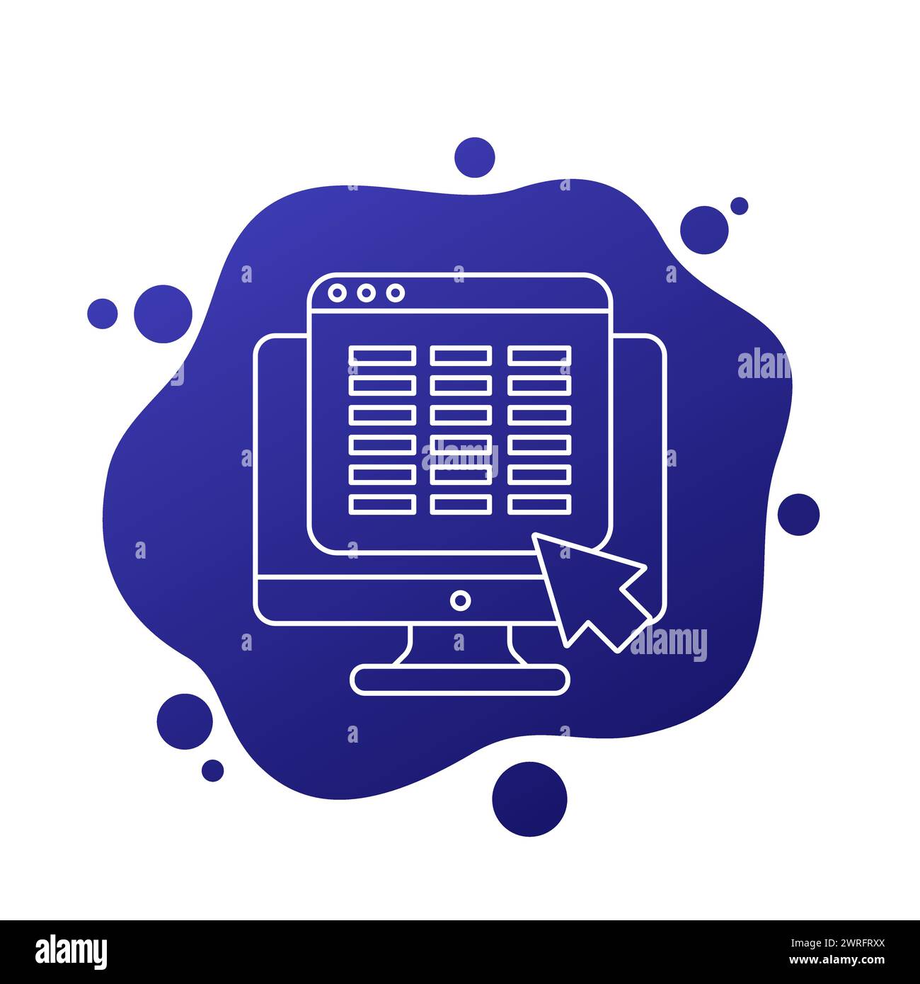online spreadsheet icon, line vector Stock Vector Image & Art - Alamy
