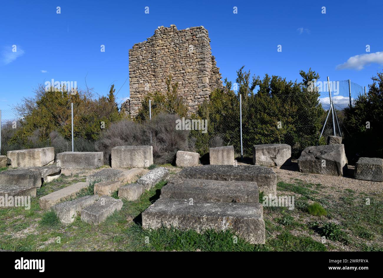 Eslava or Eslaba, Santa Criz roman city. Sanguesa region, Comunidad ...