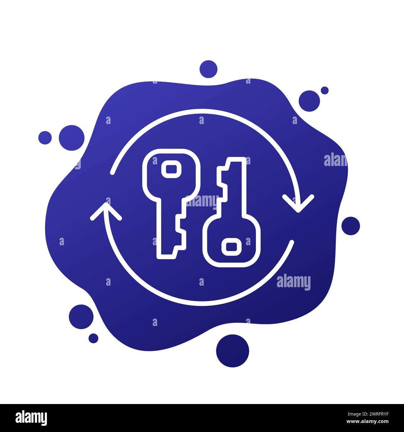 change keys line icon for web Stock Vector Image & Art - Alamy