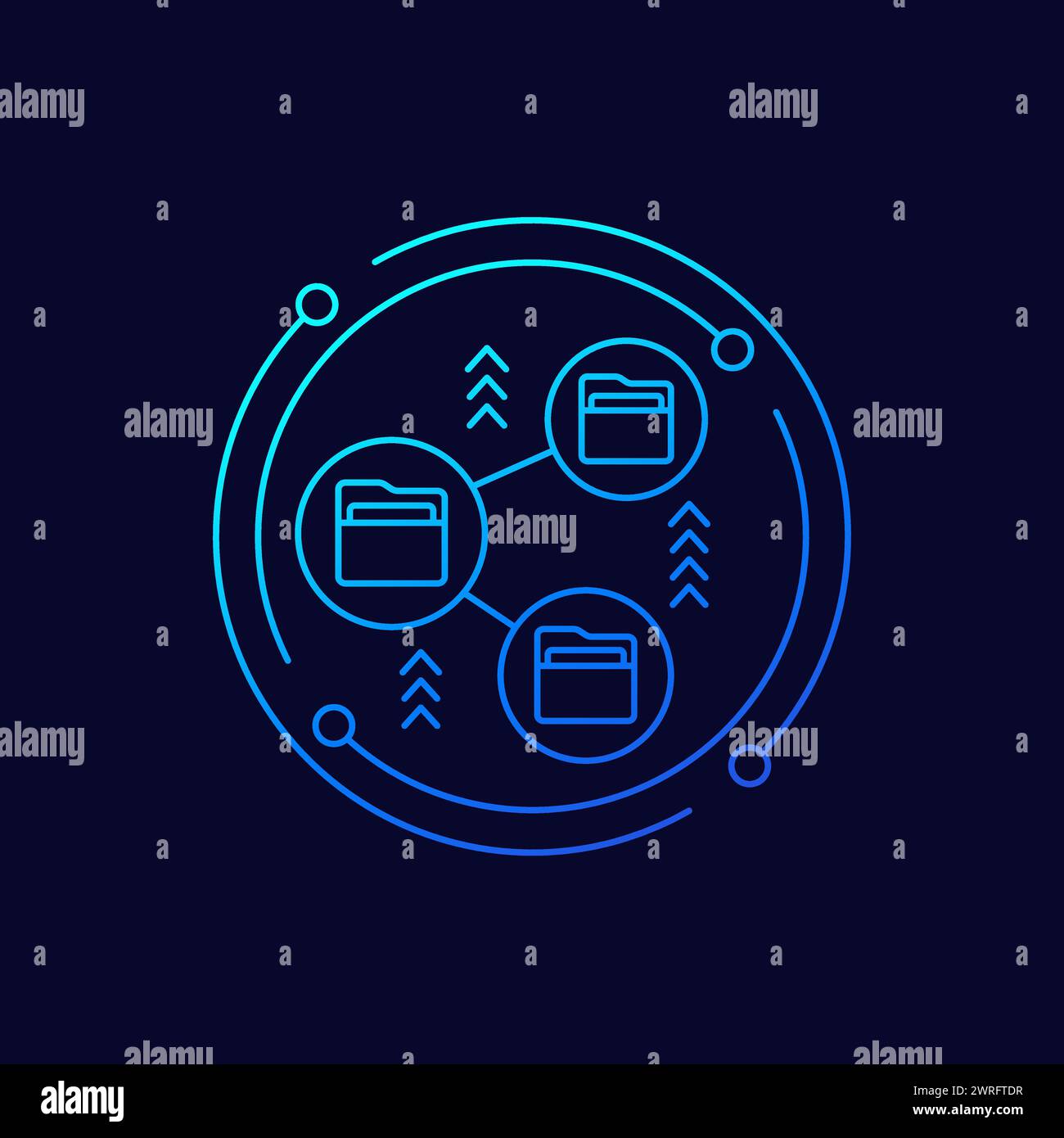 folders icon for apps, linear design Stock Vector Image & Art - Alamy