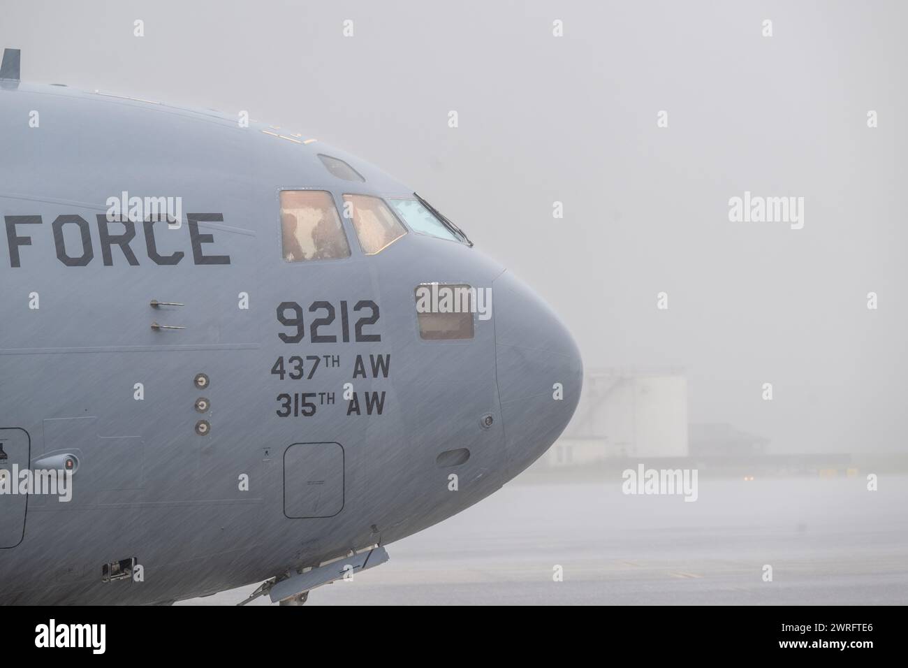 A U.S. Air Force C-17 Globemaster III sits on the flight line March 6 ...