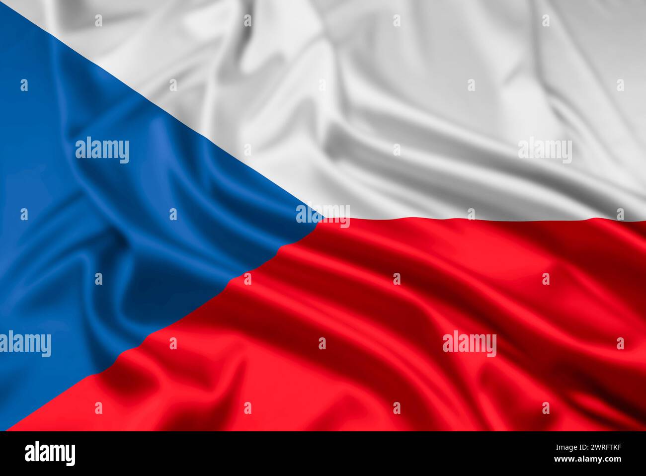 The Flag of The Czech Republic, an EU member, with a Ripple Effect ...