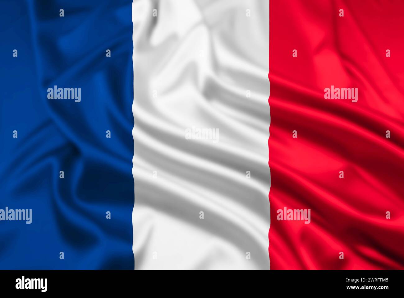 The Flag of The French Republic, an EU member, with a Ripple Effect ...