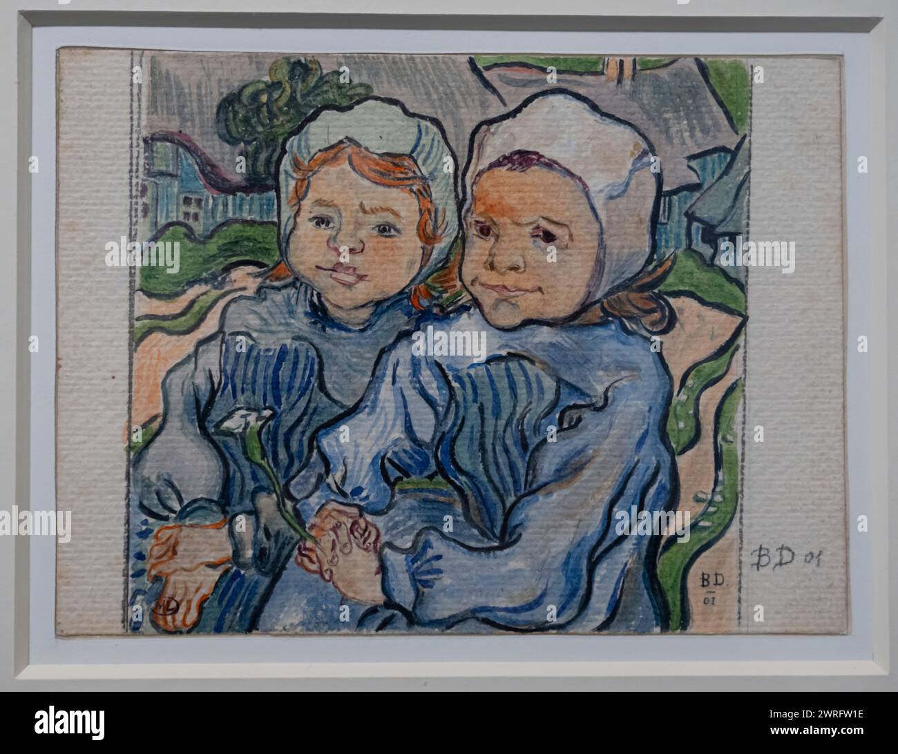 Paris, France - 03 08 2024: Orsay Museum. Two Little Girls painted by ...