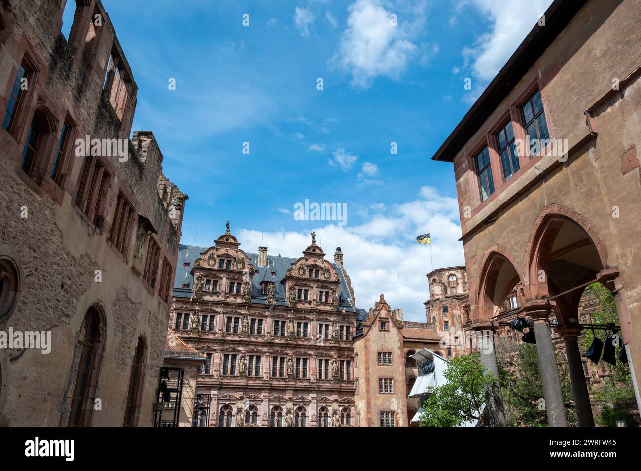 Germany, Friedrich, Friedrichsbau building, Heidelberg Schloss, Heidelberg castle, palace, Baden ...