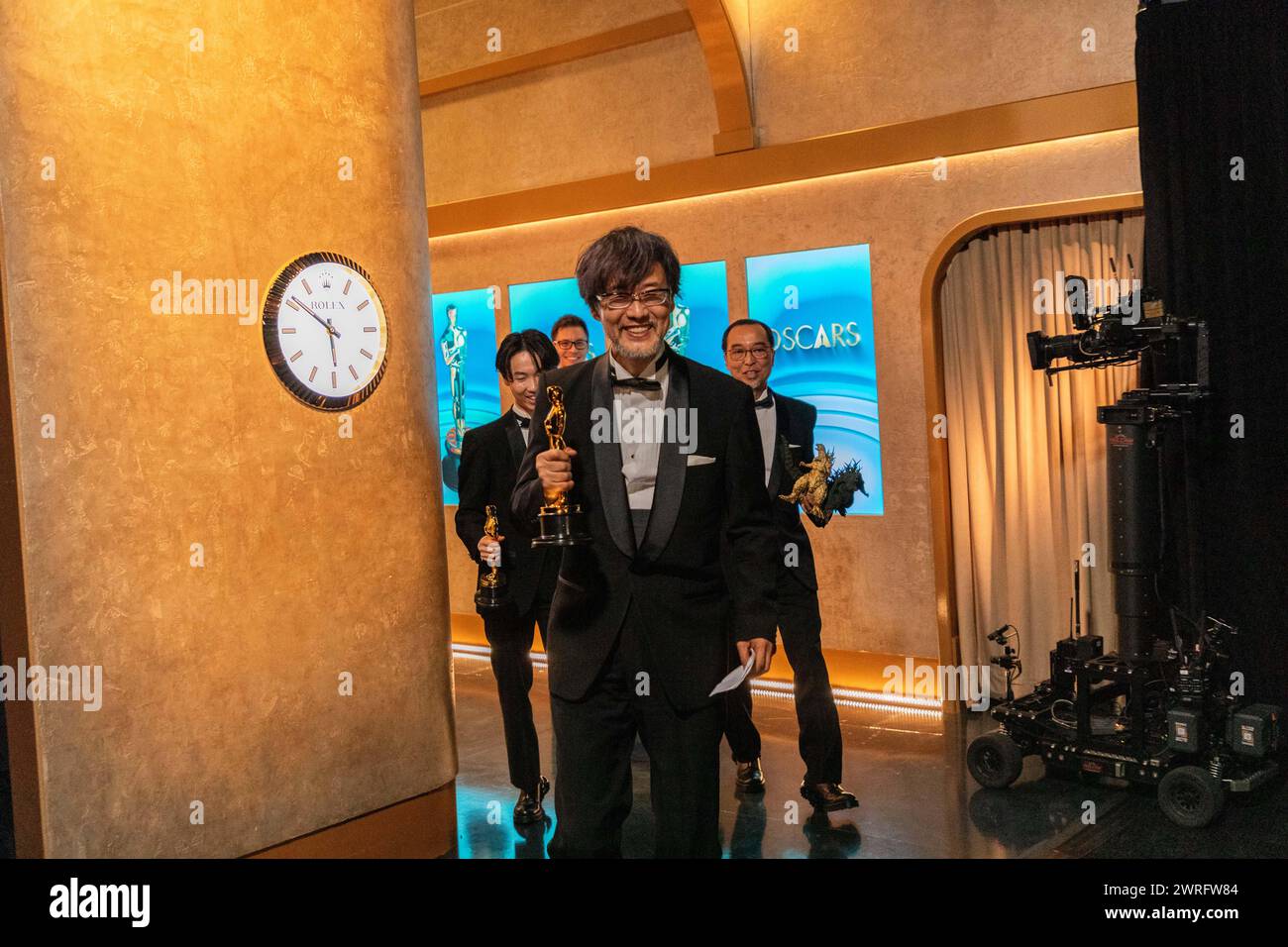 Los Angeles, USA. 10th Mar, 2024. Takashi Yamazaki backstage with the ...