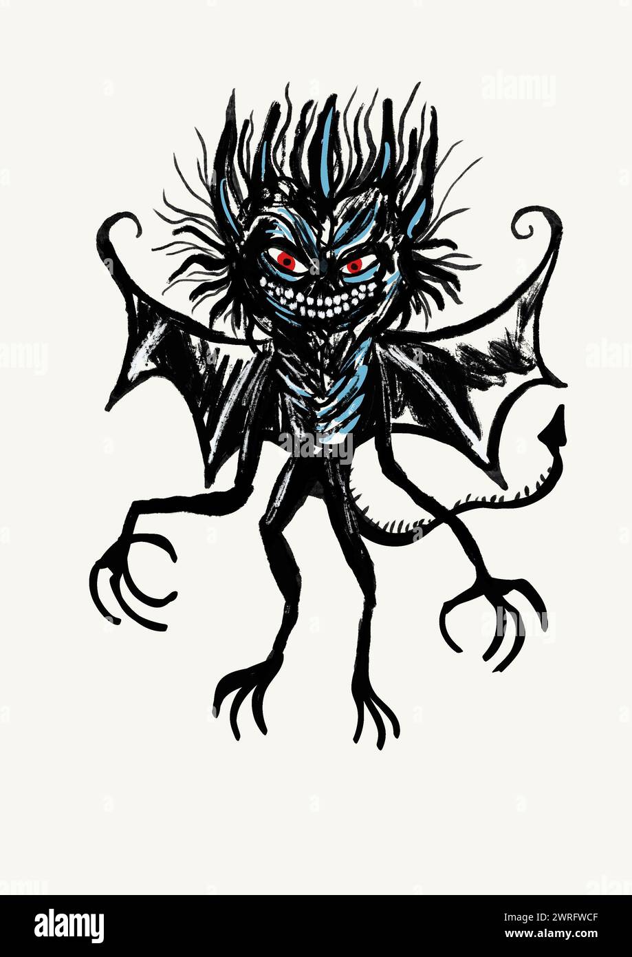 illustration of a demon Stock Photo - Alamy
