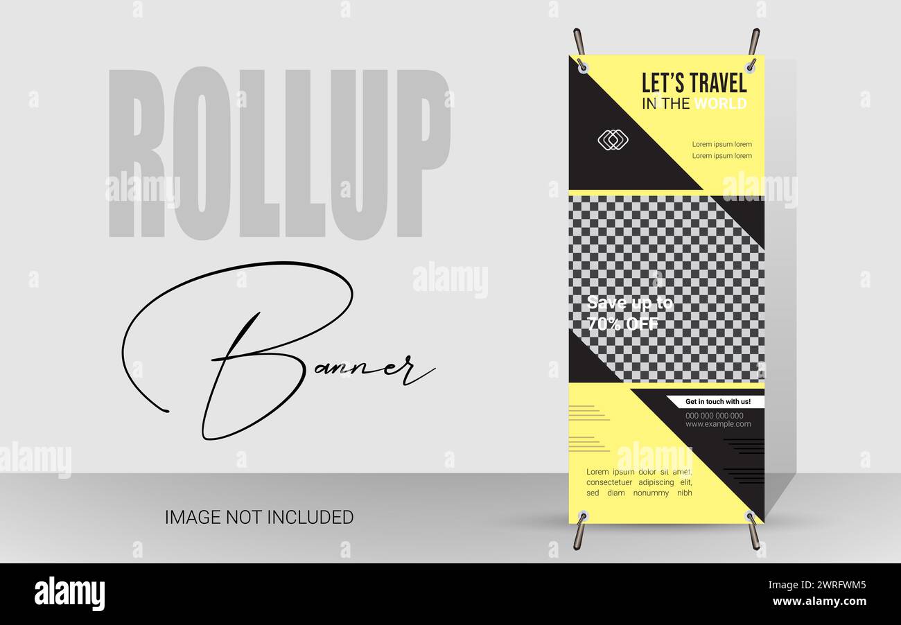 Professional Travel Agency roll-up banner, stand billboard, or ...