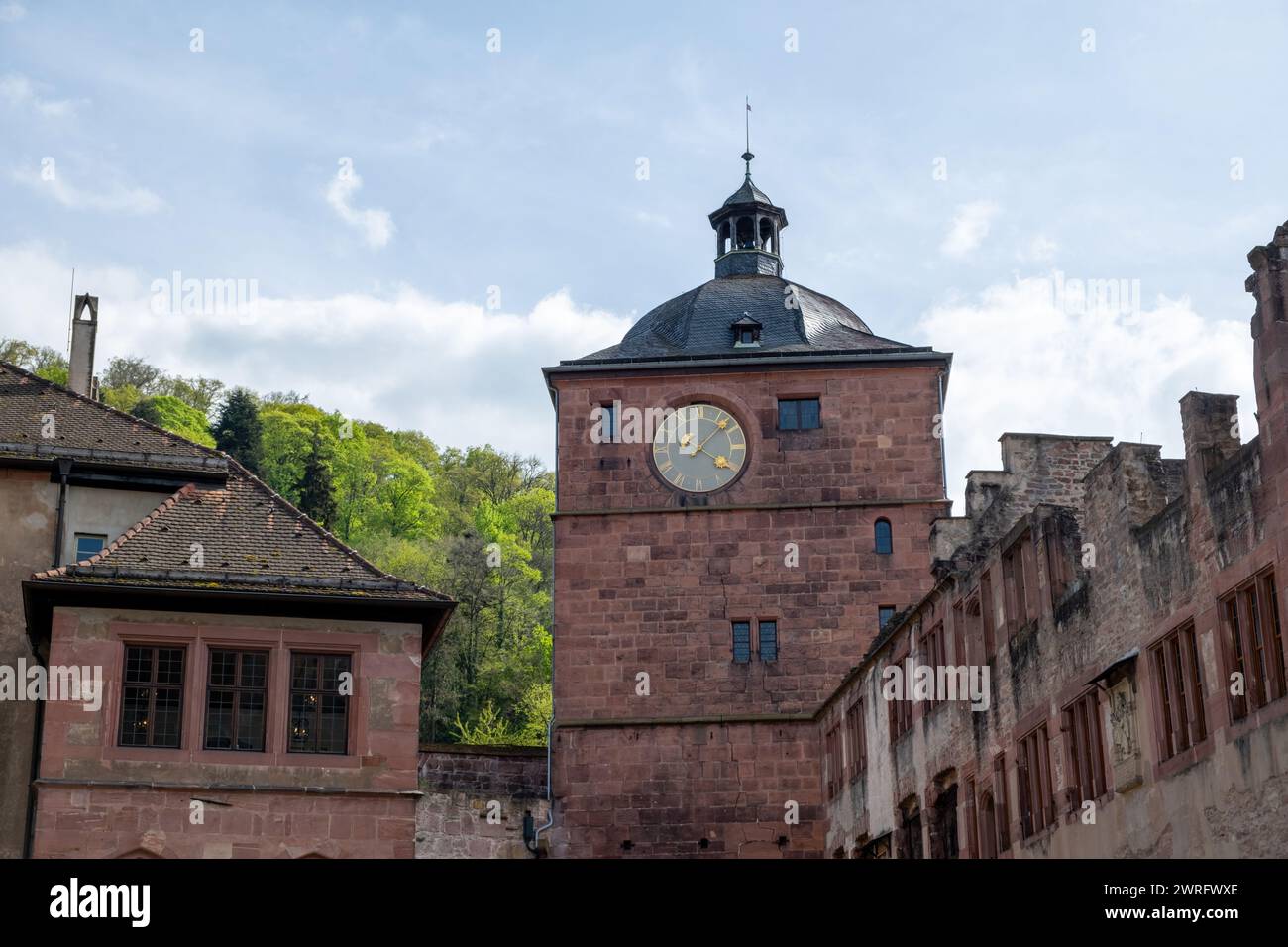 Heidelberg Castle, Heidelberg Schloss Gate or Clock Tower, Germany ...