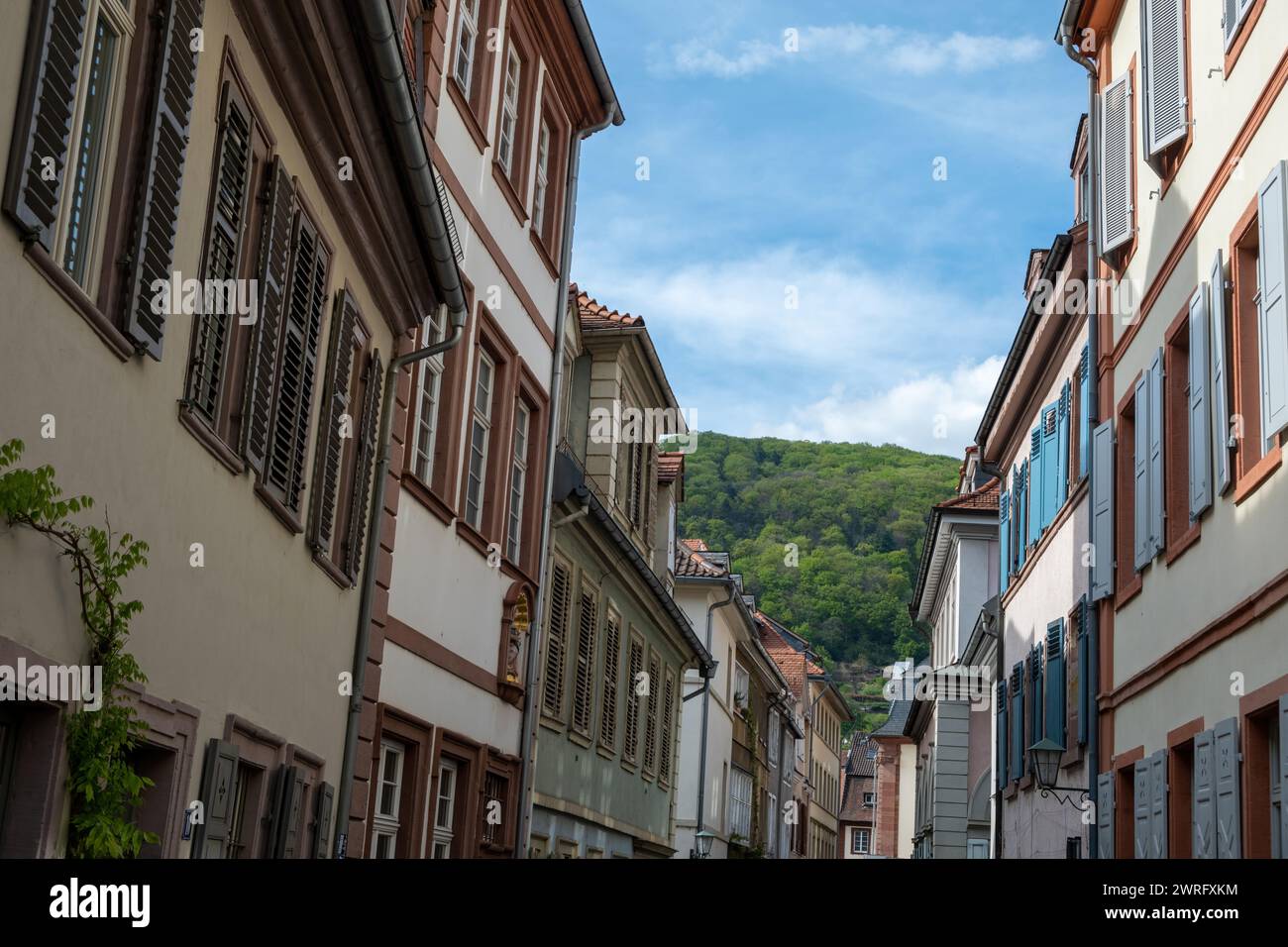 Heidelberg old town, destination Germany. Exterior of traditional ...