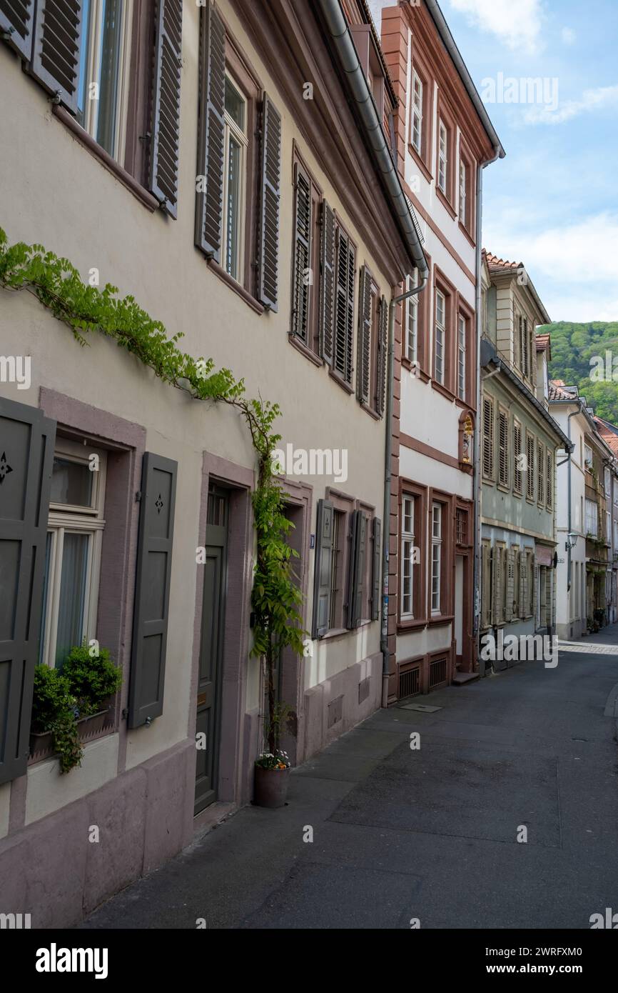 Heidelberg old town, destination Germany. Building with German ...