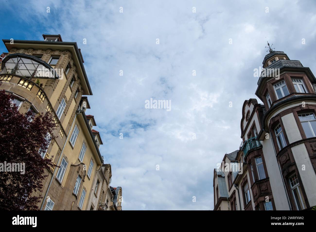 Germany destination Heidelberg old town. Exterior of traditional ...