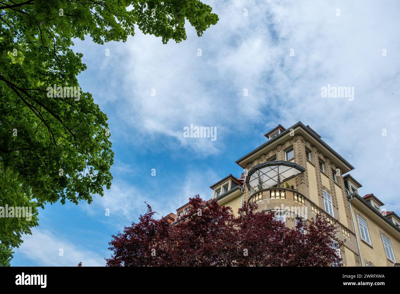 Germany destination Heidelberg old town. Exterior of traditional ...