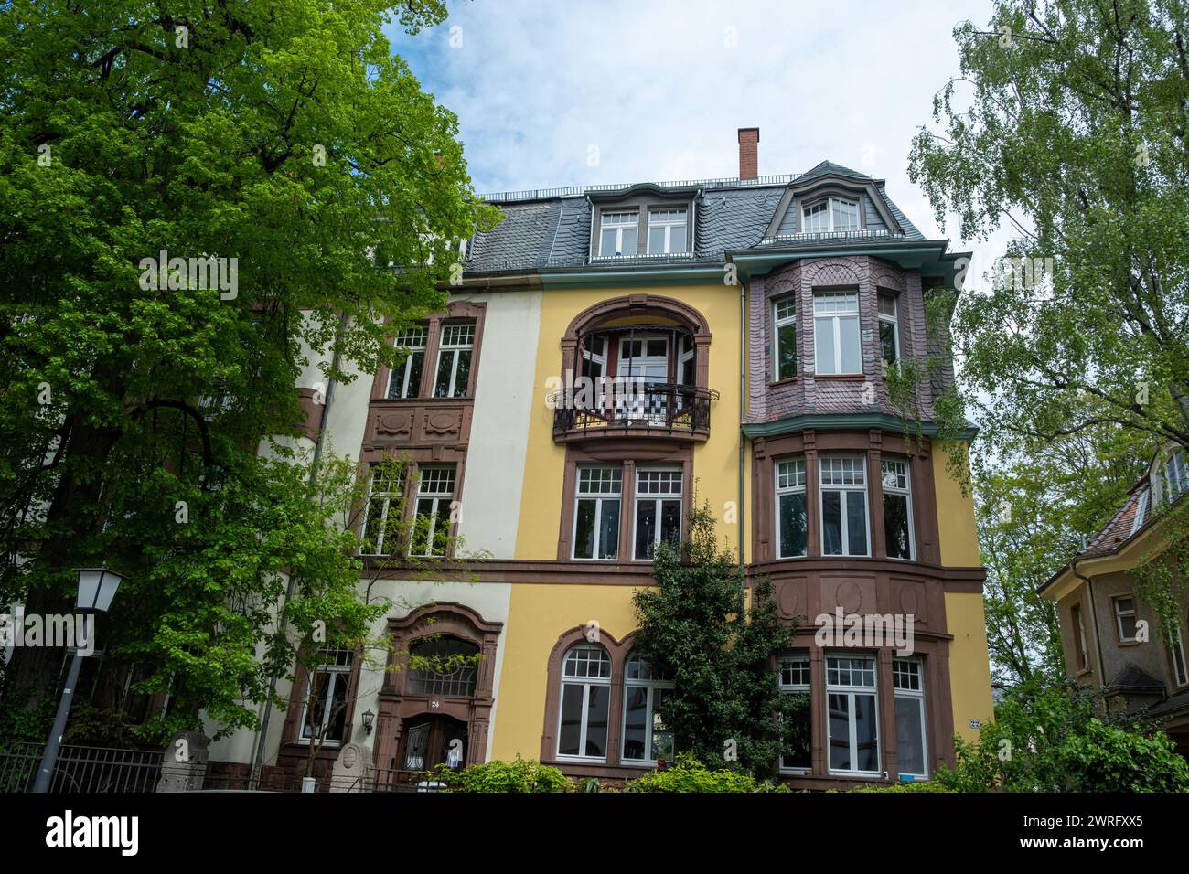 Heidelberg old town, destination Germany. Exterior of traditional ...