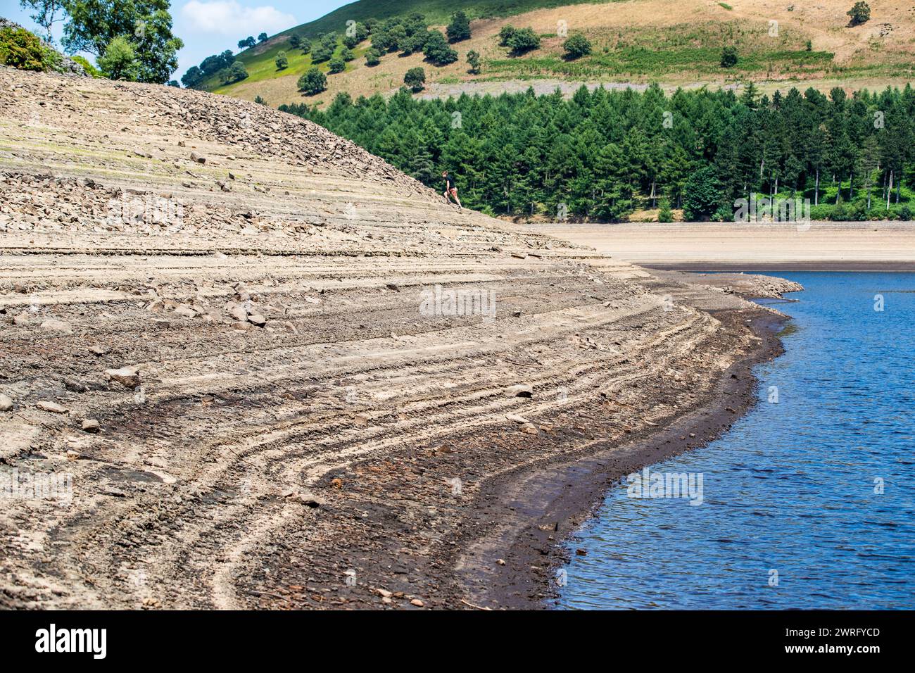 11/07/18 Howden reservoir. Water levels in the Derbyshire Peak District ...