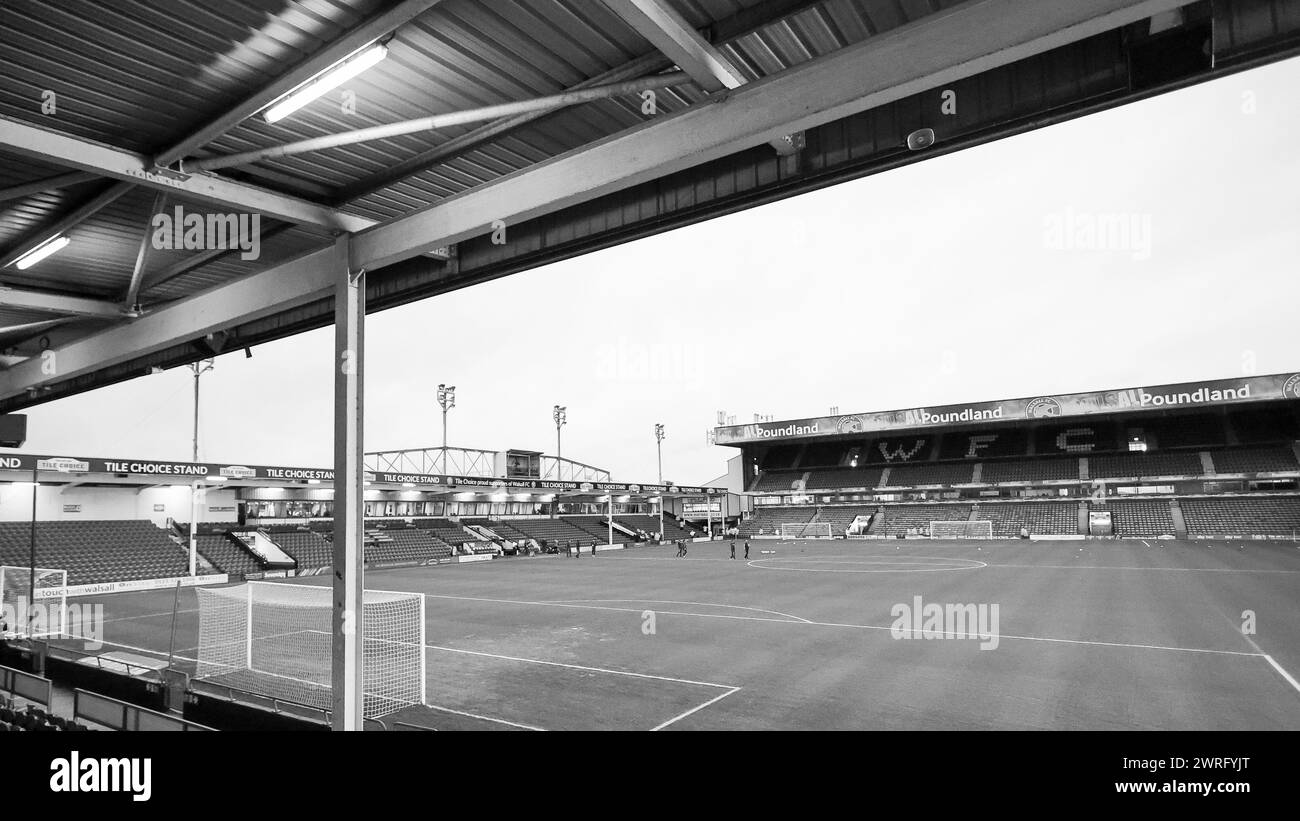 Walsall stadium general view Black and White Stock Photos & Images - Alamy