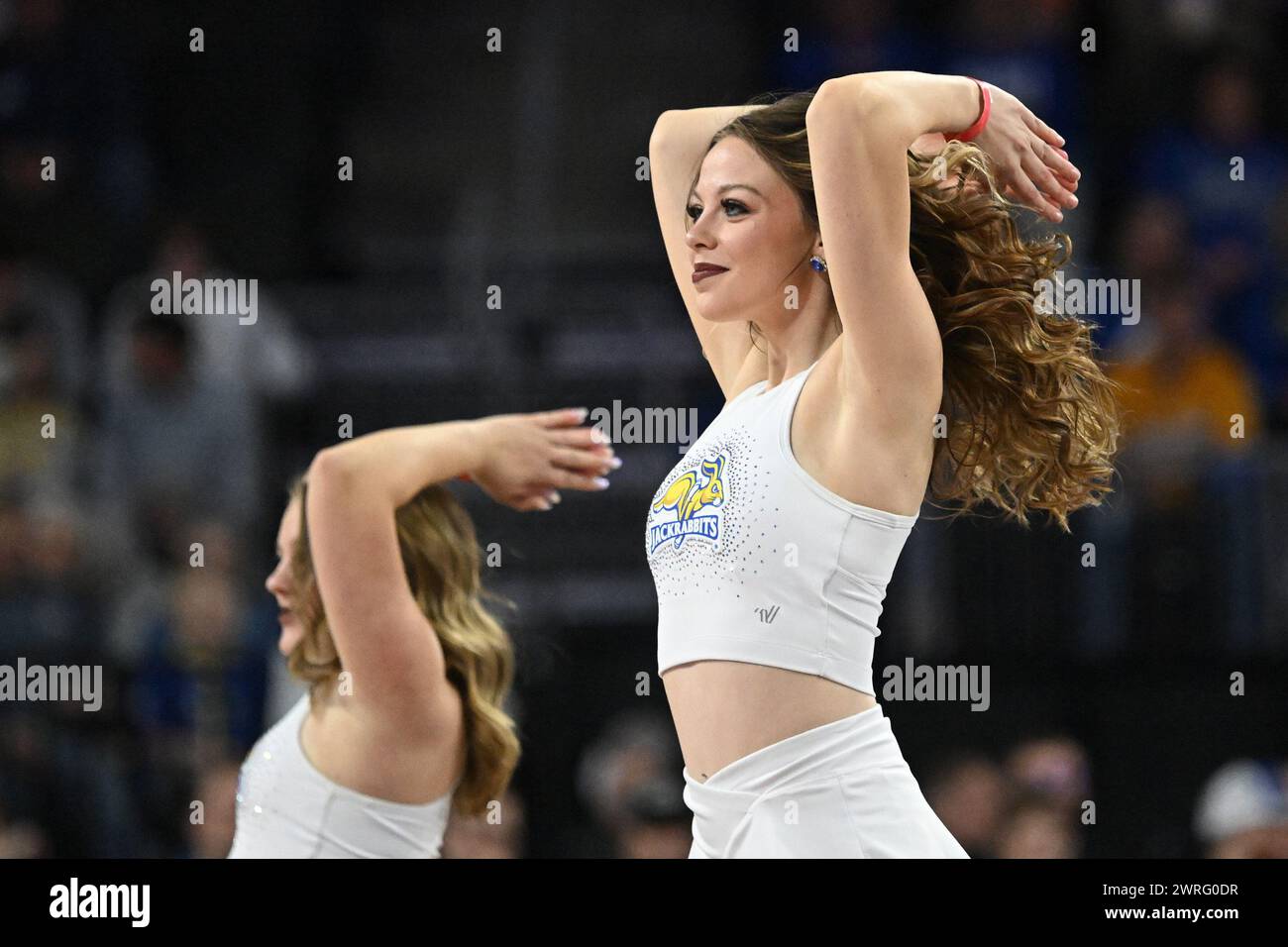 Sioux Falls, USA. 11th Mar, 2024. South Dakota State cheer team ...