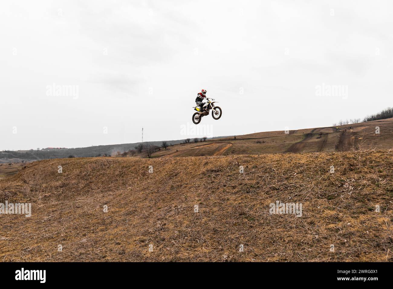 Aerial man jumping on motocross hi-res stock photography and images - Alamy