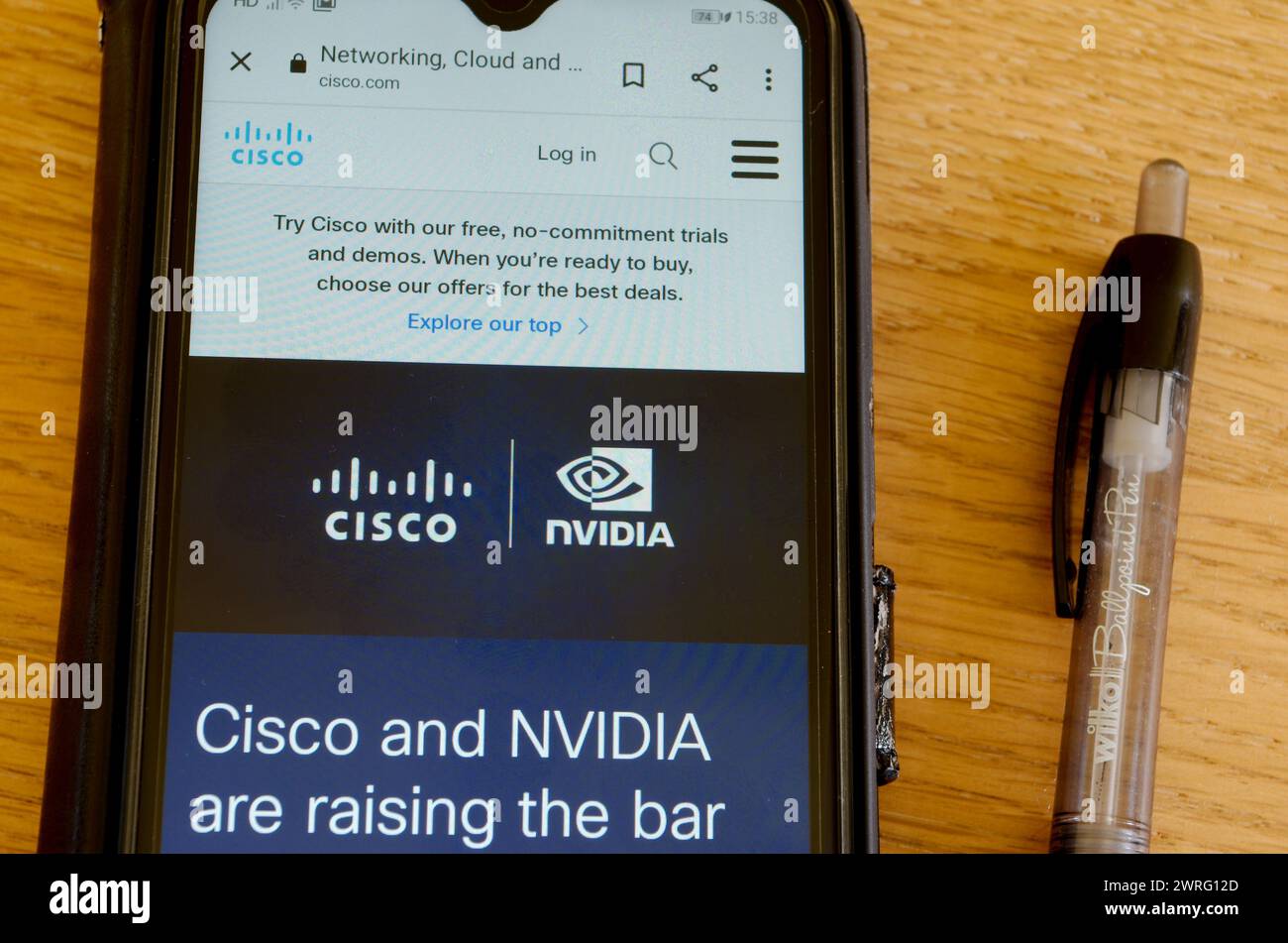 Cisco Systems With Nvidia Logo Website on a Smartphone Stock Photo - Alamy