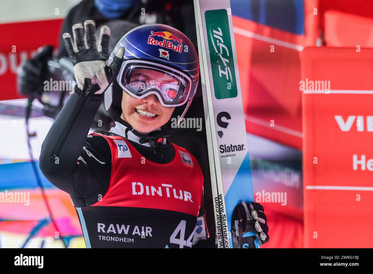 Trondheim 20240312.Sara Takanashi from Japan after her second jump ...