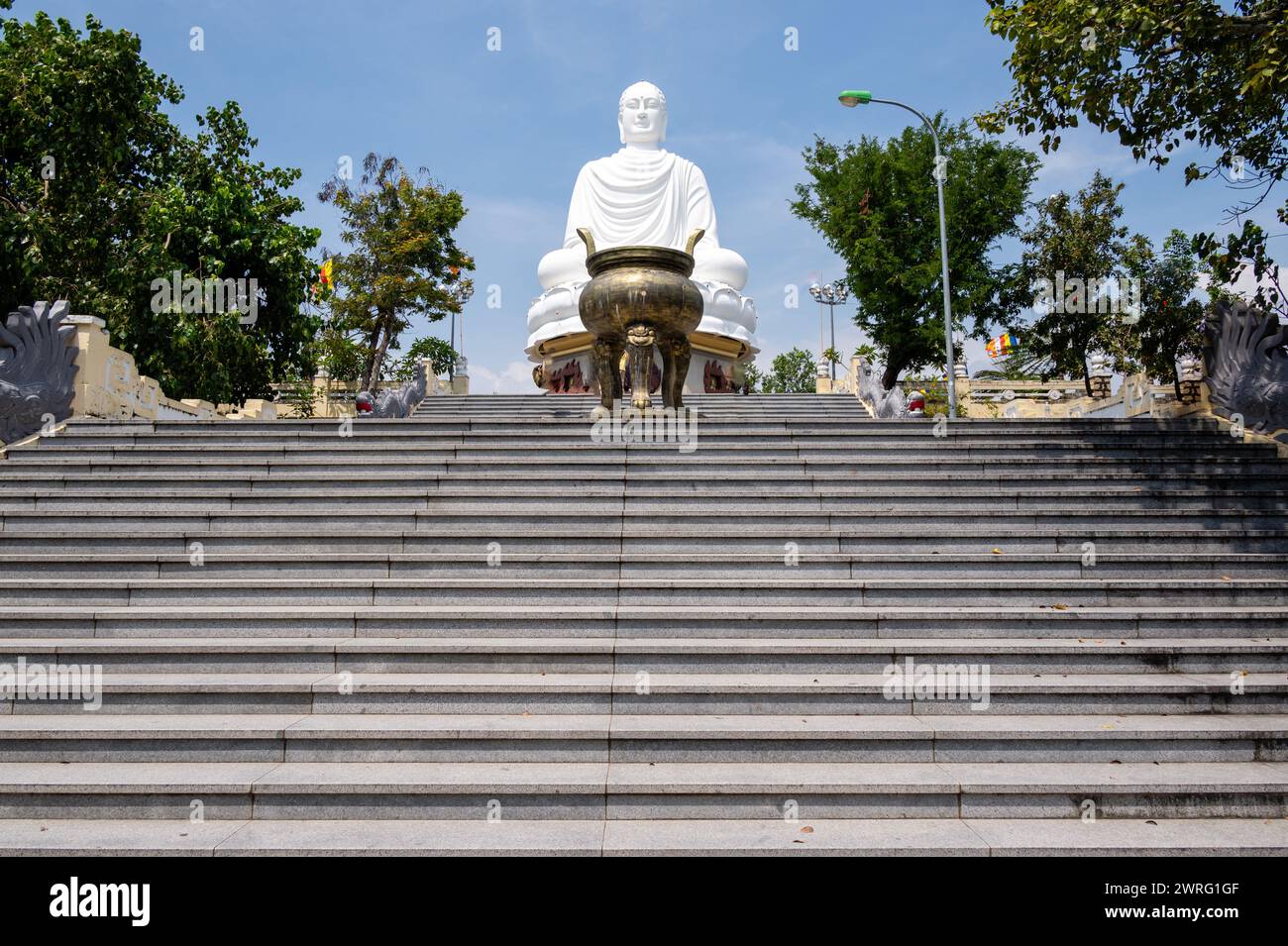 Chua Long Son Pagoda temple buddha statue in Nha Trang, Vietnam Stock ...