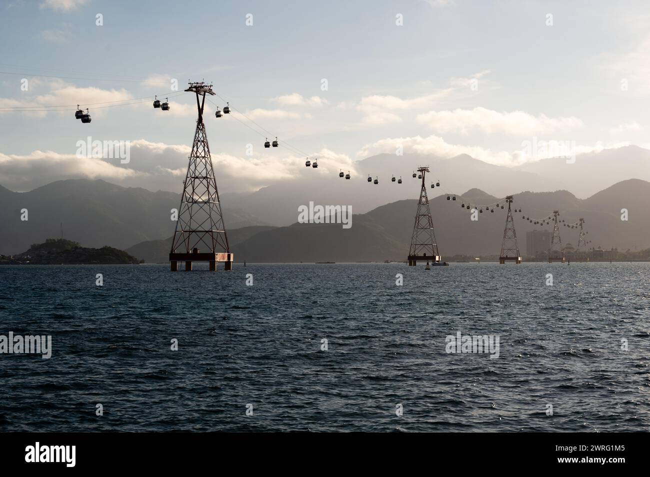 Cable car over the sea, Nha Trang, Vietnam Stock Photo - Alamy