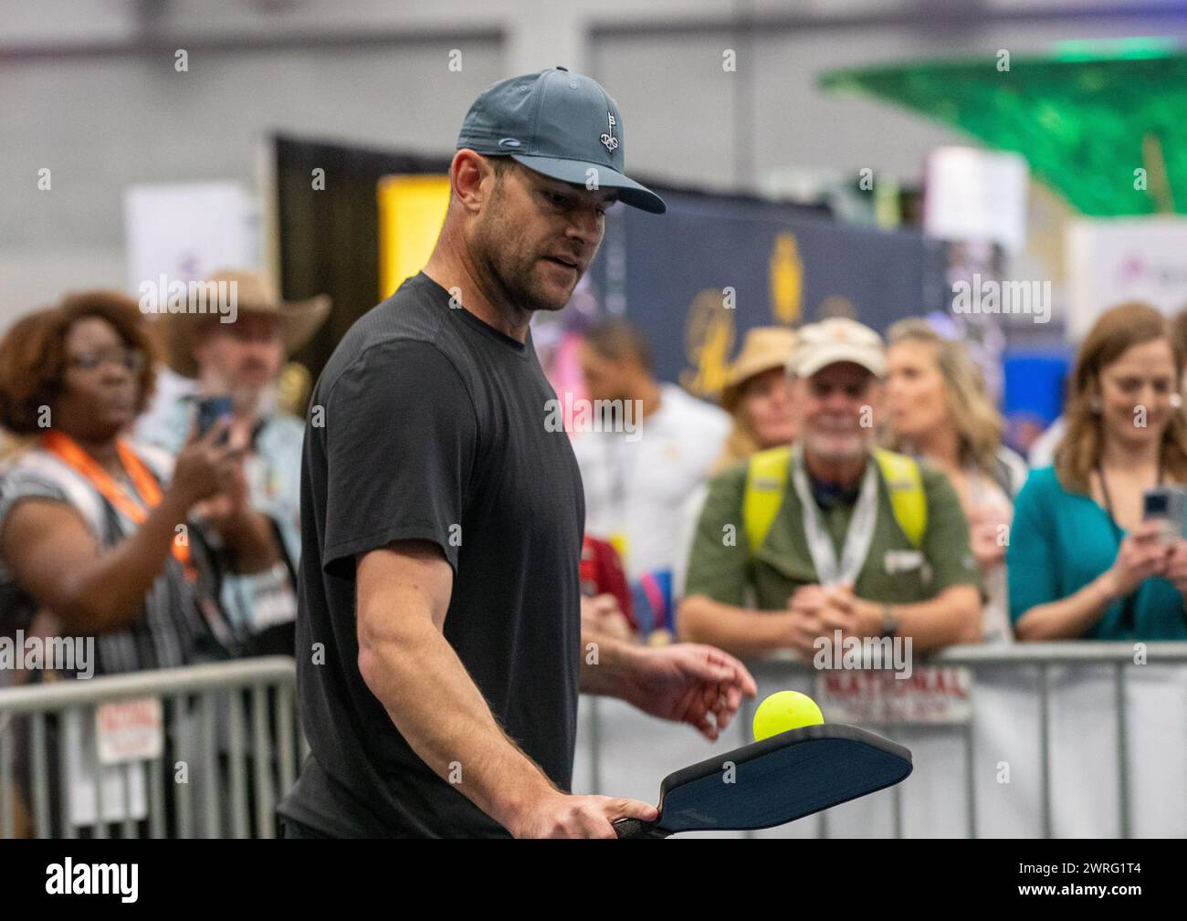 Austin, Usa . 10th Mar, 2024. Andy Roddick plays pickleball during the ...