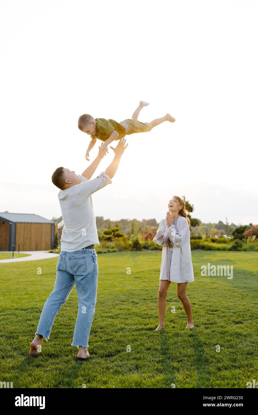Child man lift hi-res stock photography and images - Alamy
