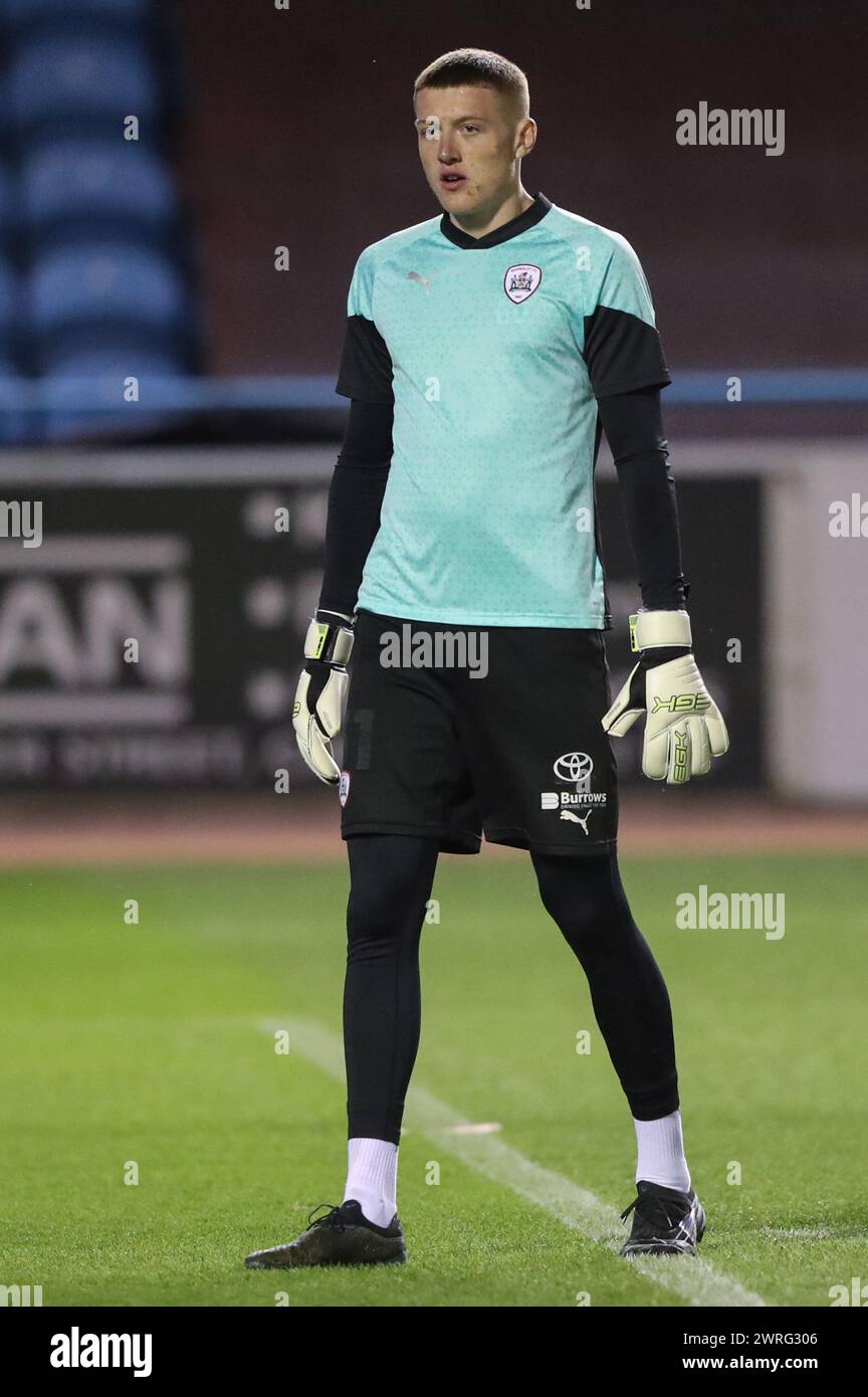 Rogan Ravenhill of Barnsley in the pregame warmup session during the ...