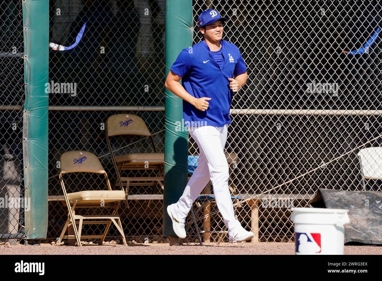 Los Angeles Dodgers Shohei Ohtani participates in spring training ...