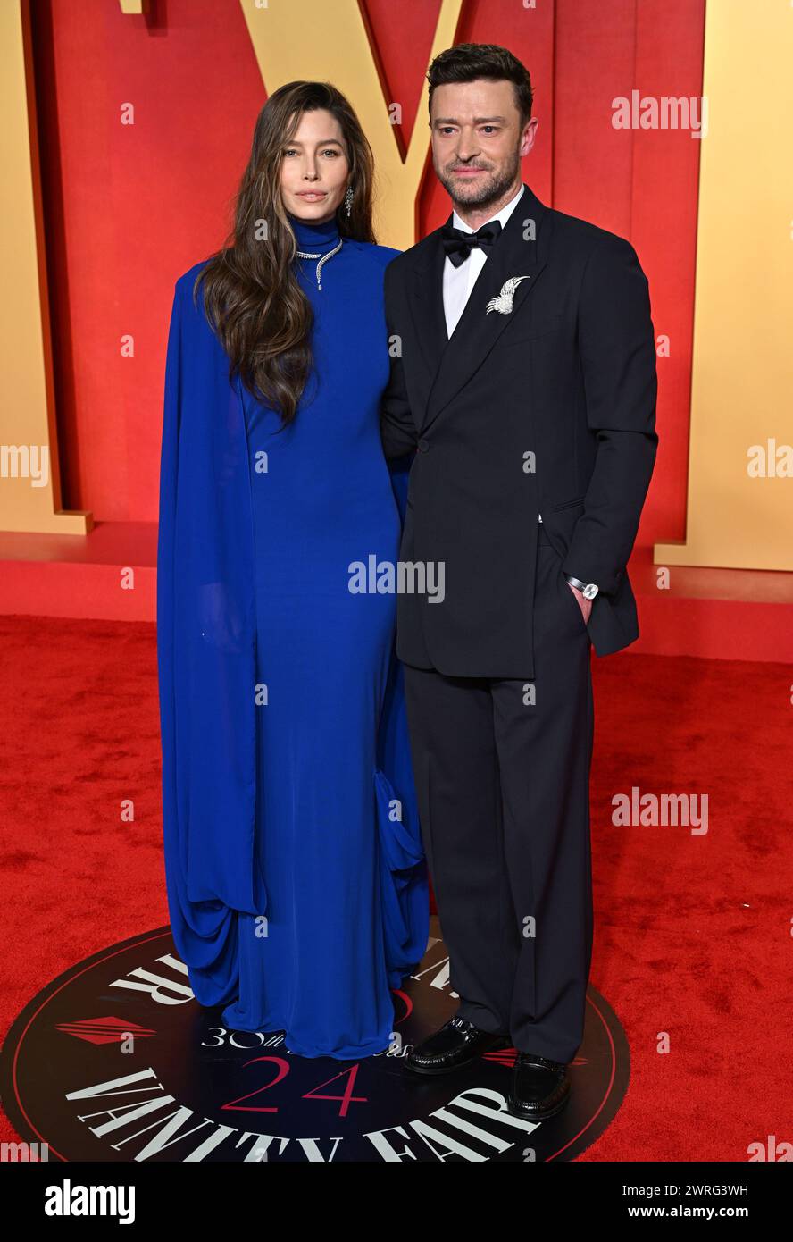 Los Angeles, USA. March 10th, 2024. Justin Timberlake and Jessica Biel ...
