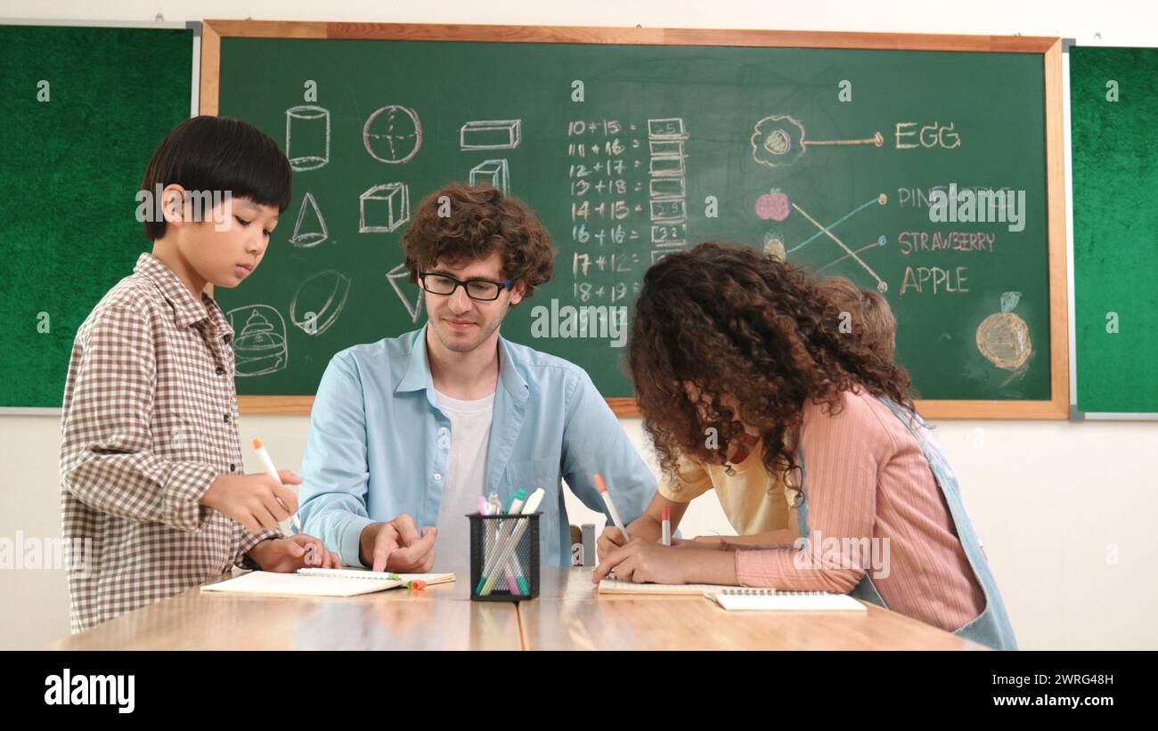 Teacher student looking map hi-res stock photography and images - Alamy